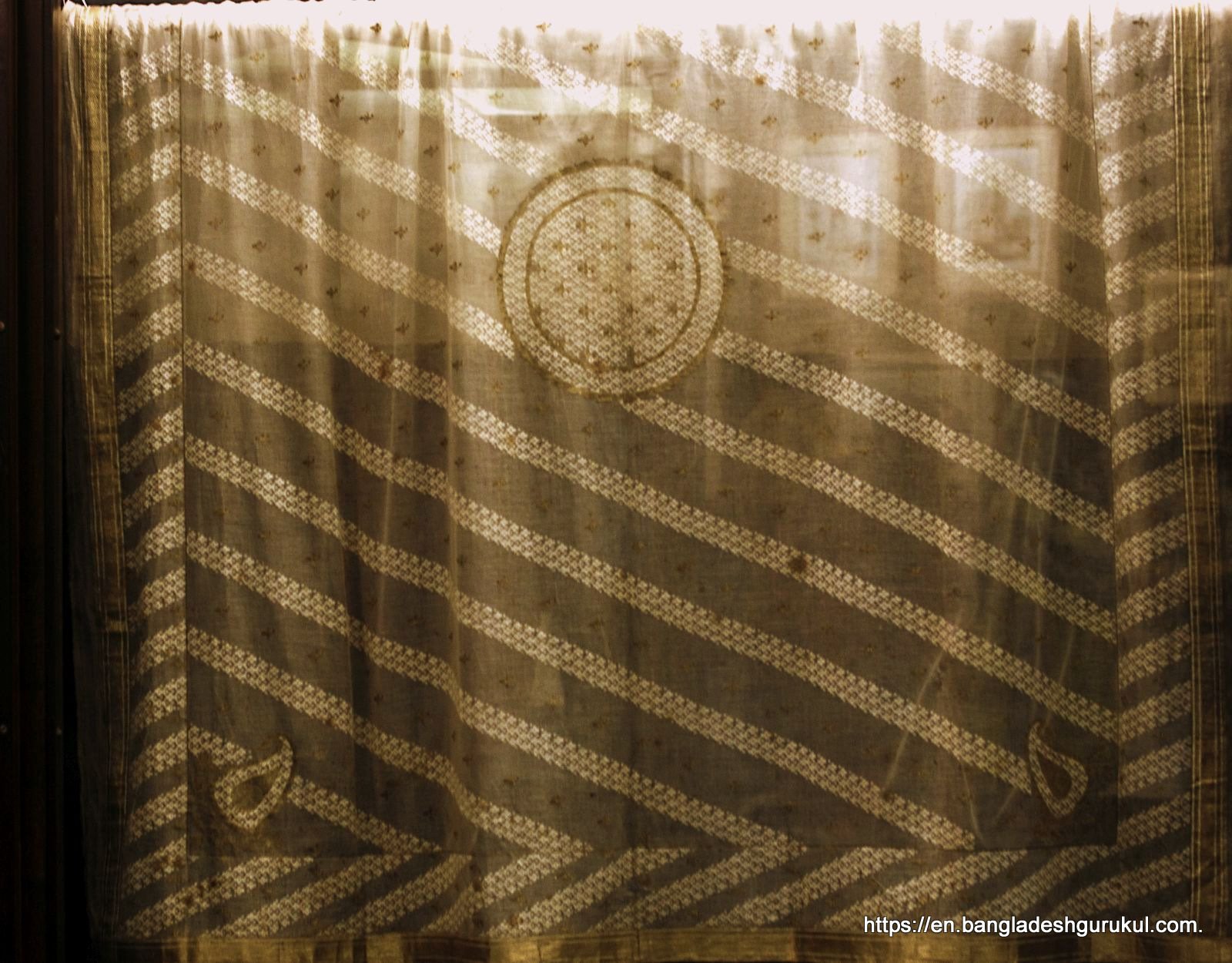 A preserved cloth of historic Bengali fine muslin, which is now extinct ...